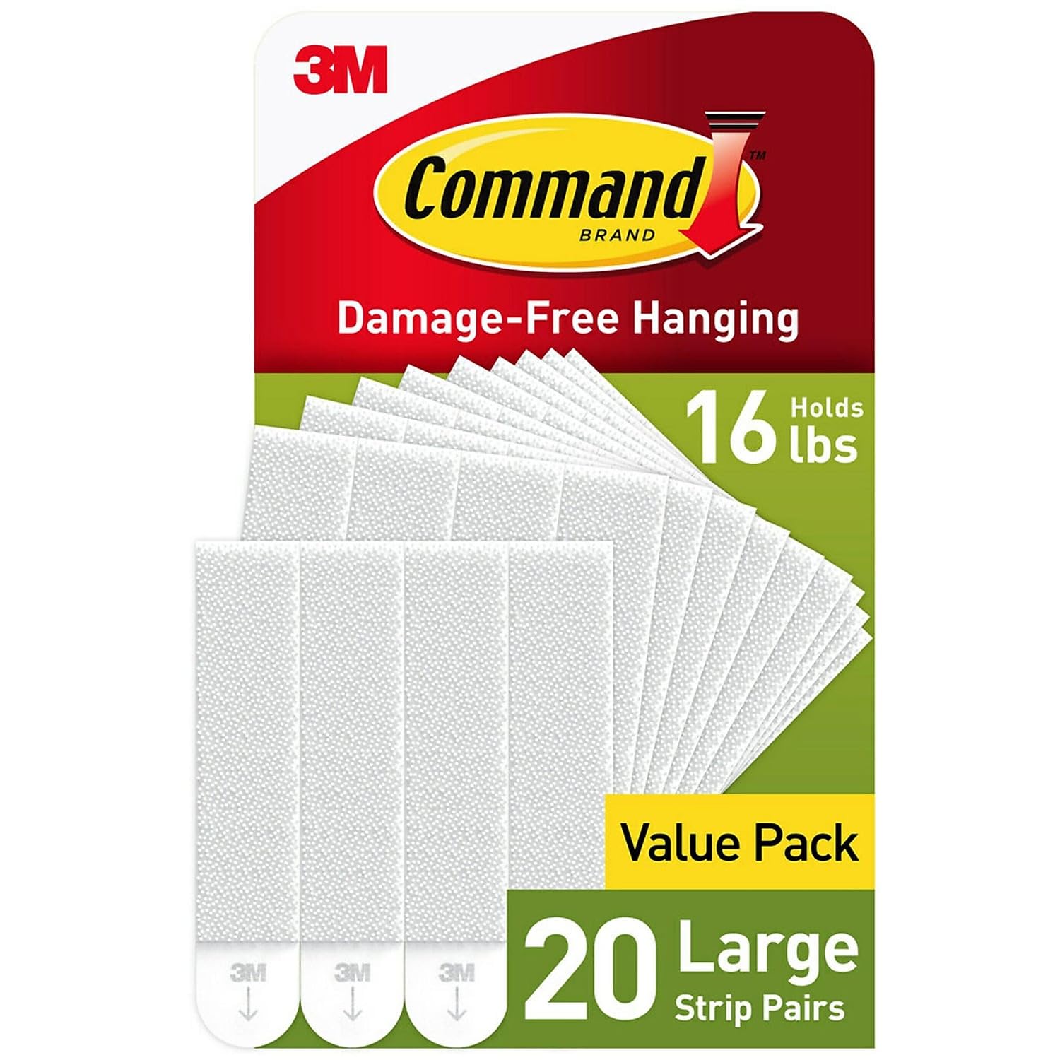 Amazon.com: Command Large Picture Hanging Strips, White, 20 Pairs/Pack ...