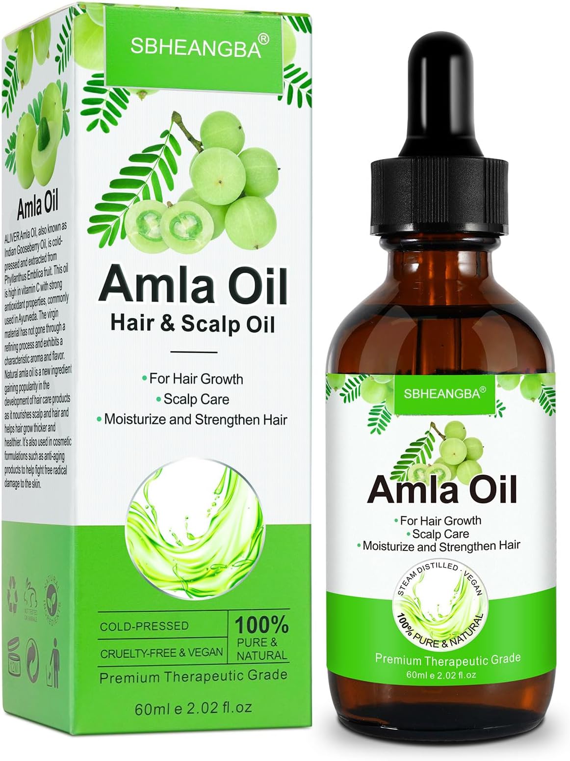Amazon.com: SBHEANGBA Cold Pressed Amla Oil 100% Pure Natural Organic ...
