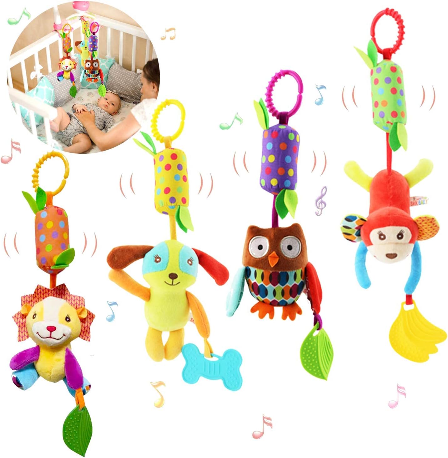 Amazon.com: OR OR TU Baby Toys for 3 6 9 12 Months, Hanging Toys Fruit ...