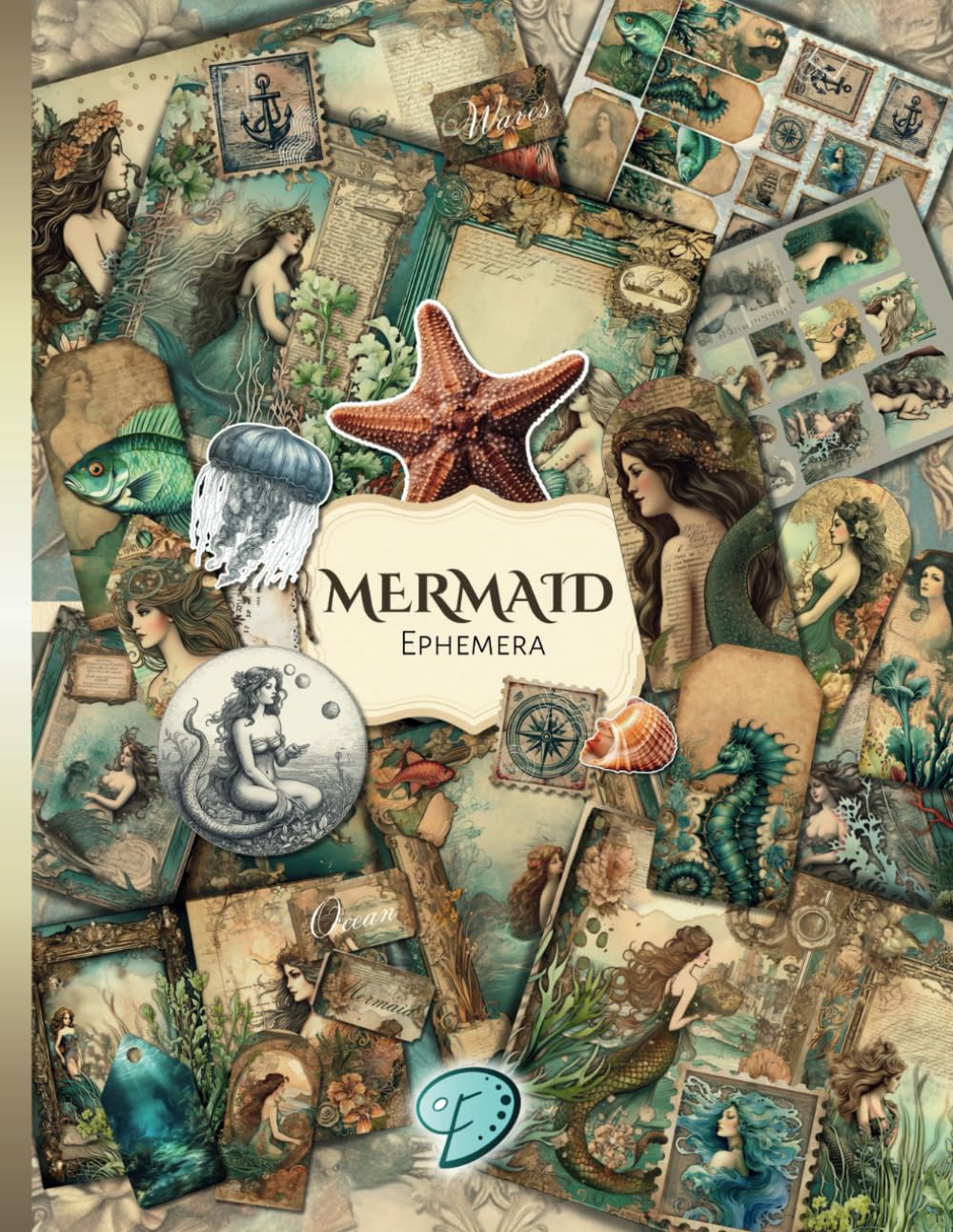 Mermaid Ephemera: 22 pages of vintage imagery for junk journals and ...