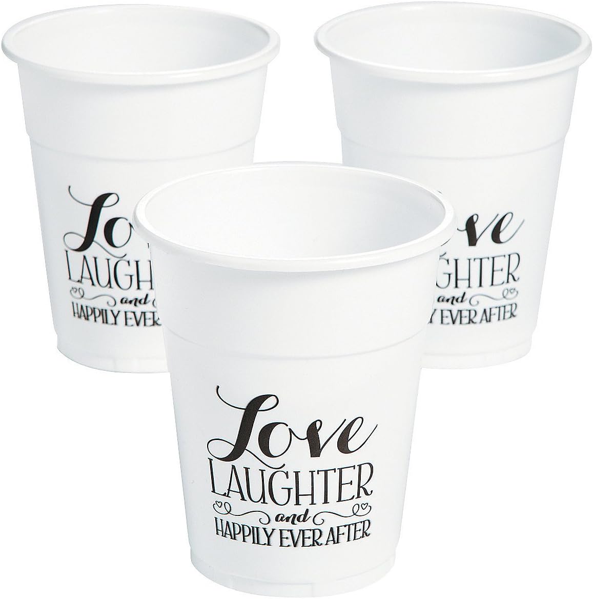Amazon.com: Fun Express Happily Ever After Disposable Wedding Cups ...