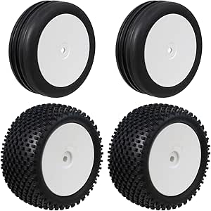Amazon.com: HobbyMarking 2WD Front & Rear Wheels Rims and Rubber Tires ...