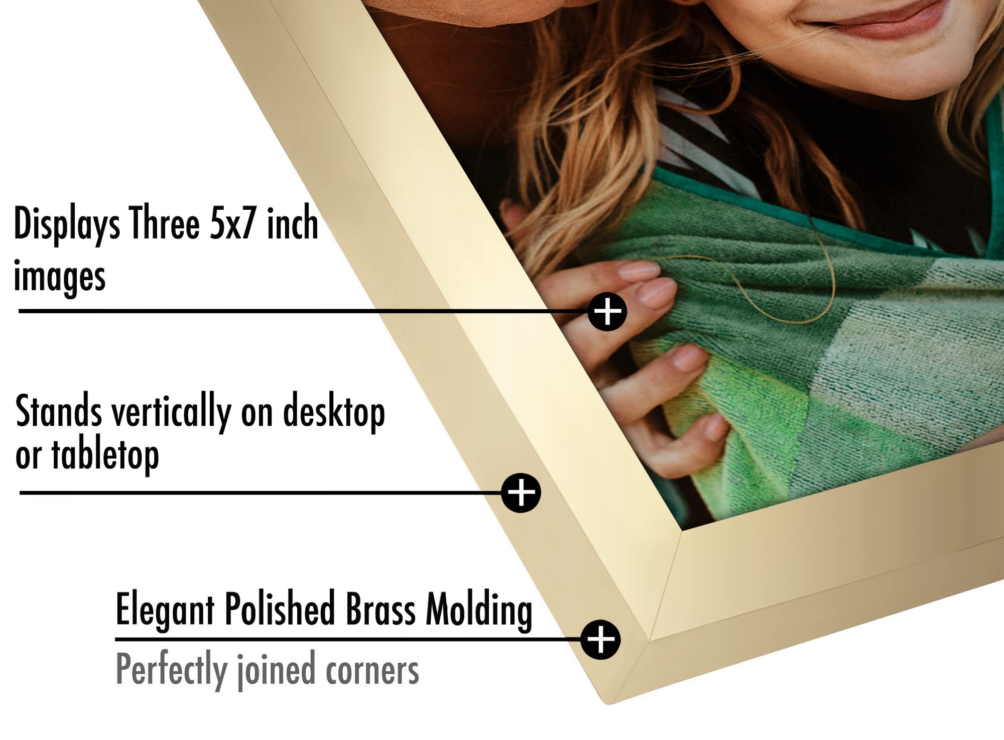 Snapklik.com : Americanflat Hinged 3 Picture Frame 5x7