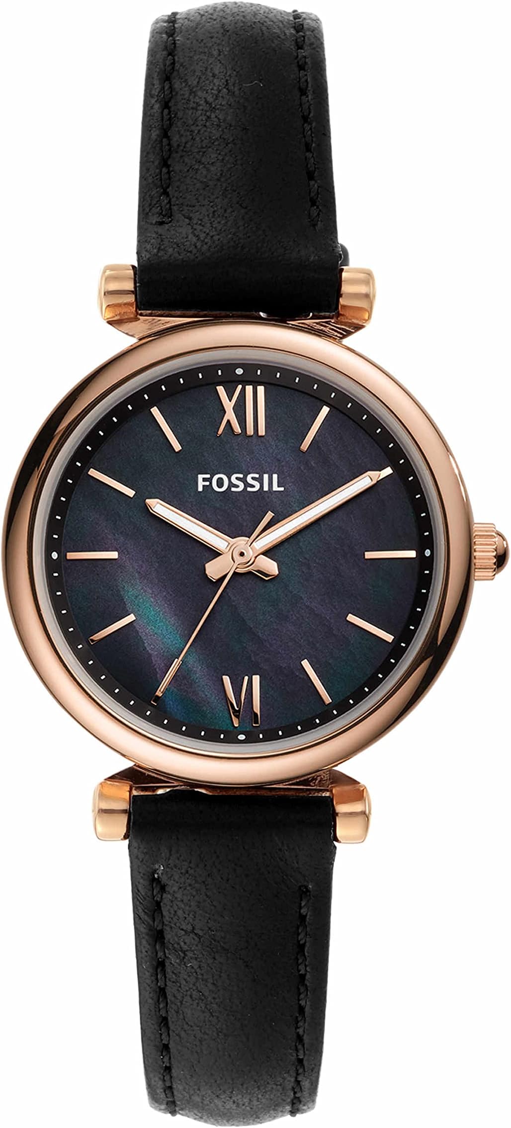 Fossil ES4700 Reloj Fossil Dama, Correa Piel Negro, Caratula Negro ...