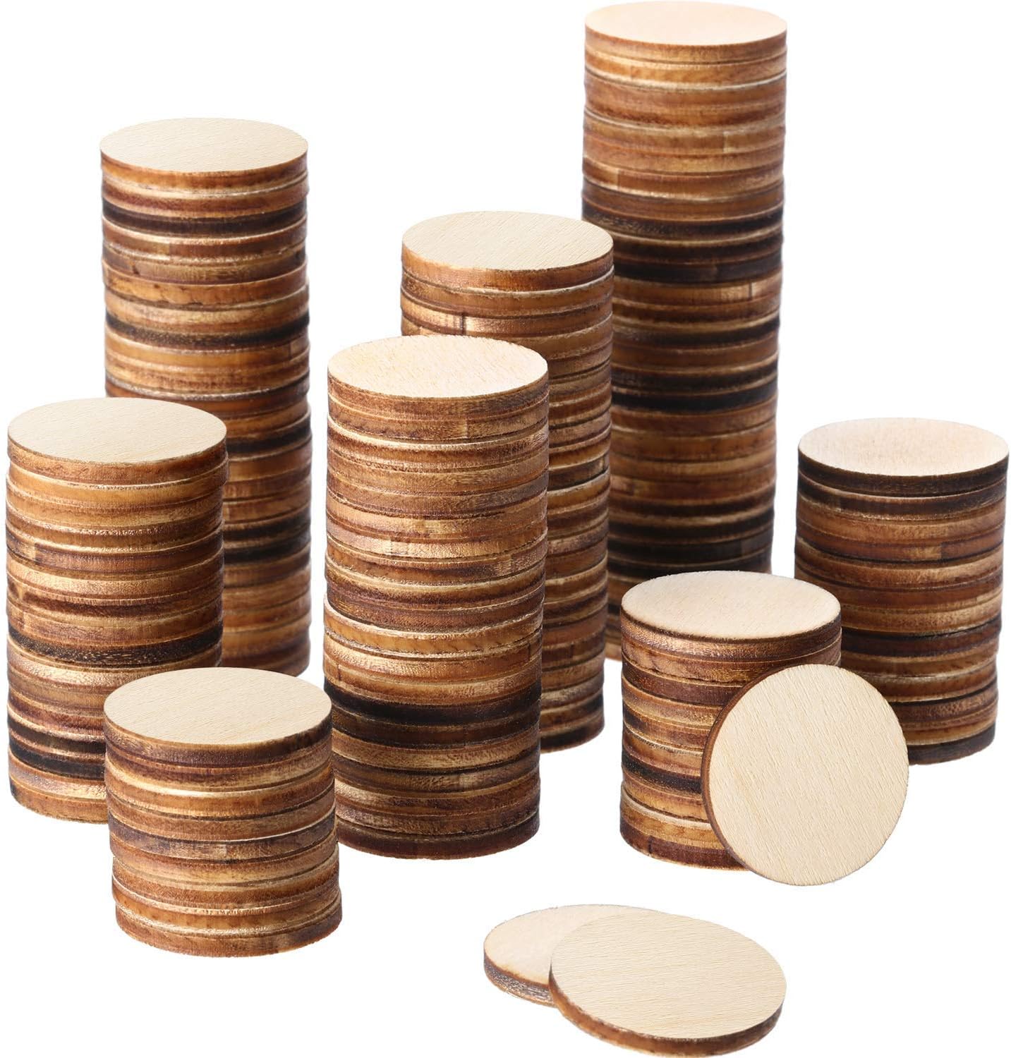 Amazon.com: Creative Hobbies Round Unfinished 1.5" Wood Cutout Circles ...