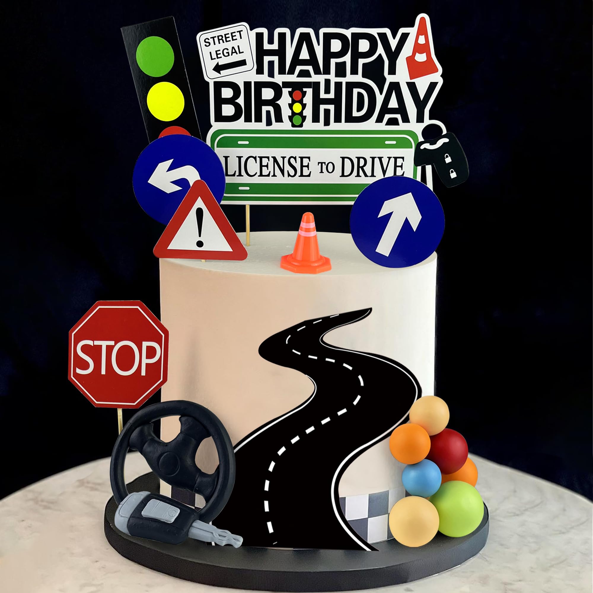 16 Birthday Cake Topper Personalised 17th Learner Driver Birthday Card ...