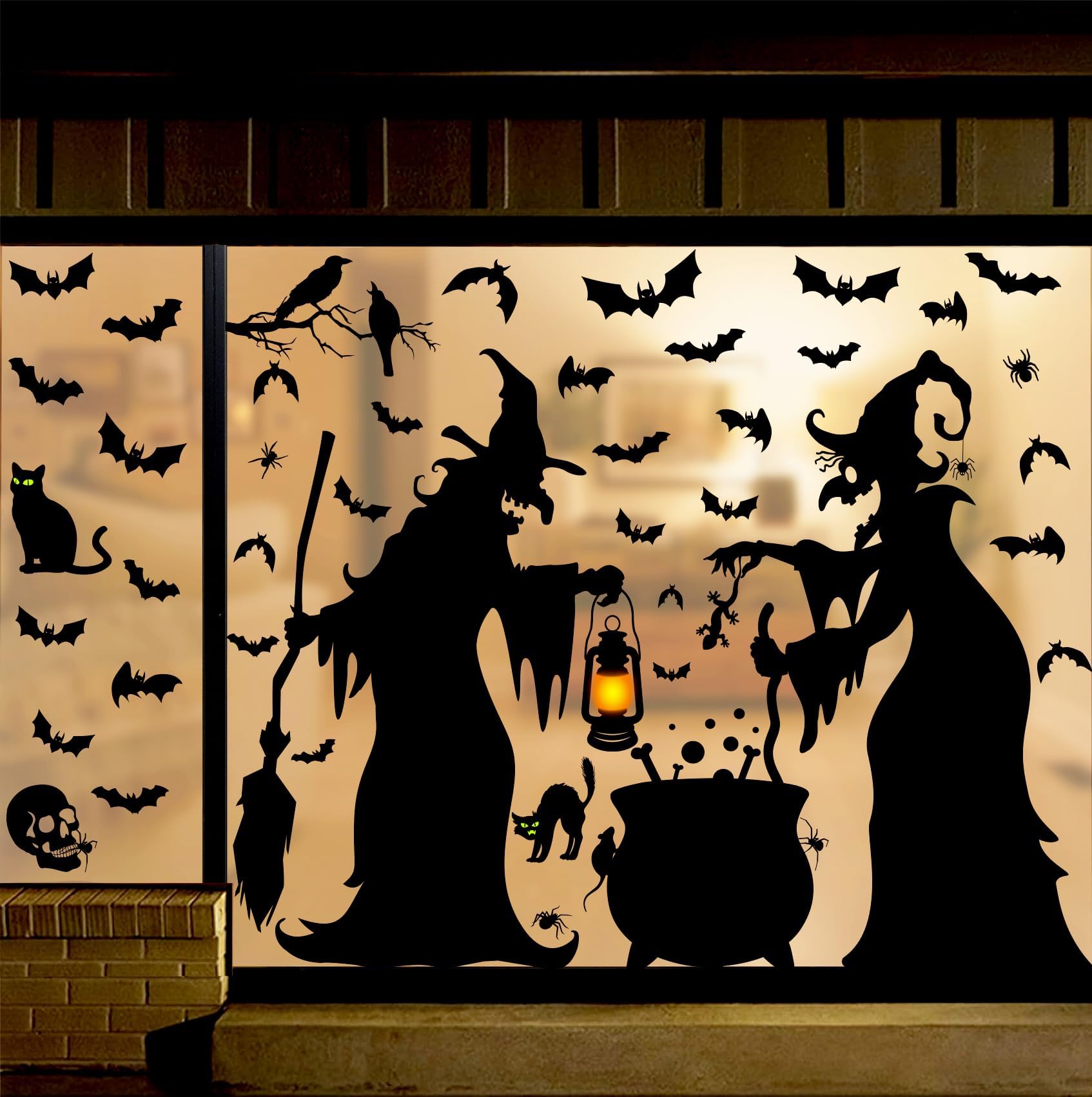 Amazon.com: Halloween Decorations Window Clings Decor: 7 Pcs Extra ...