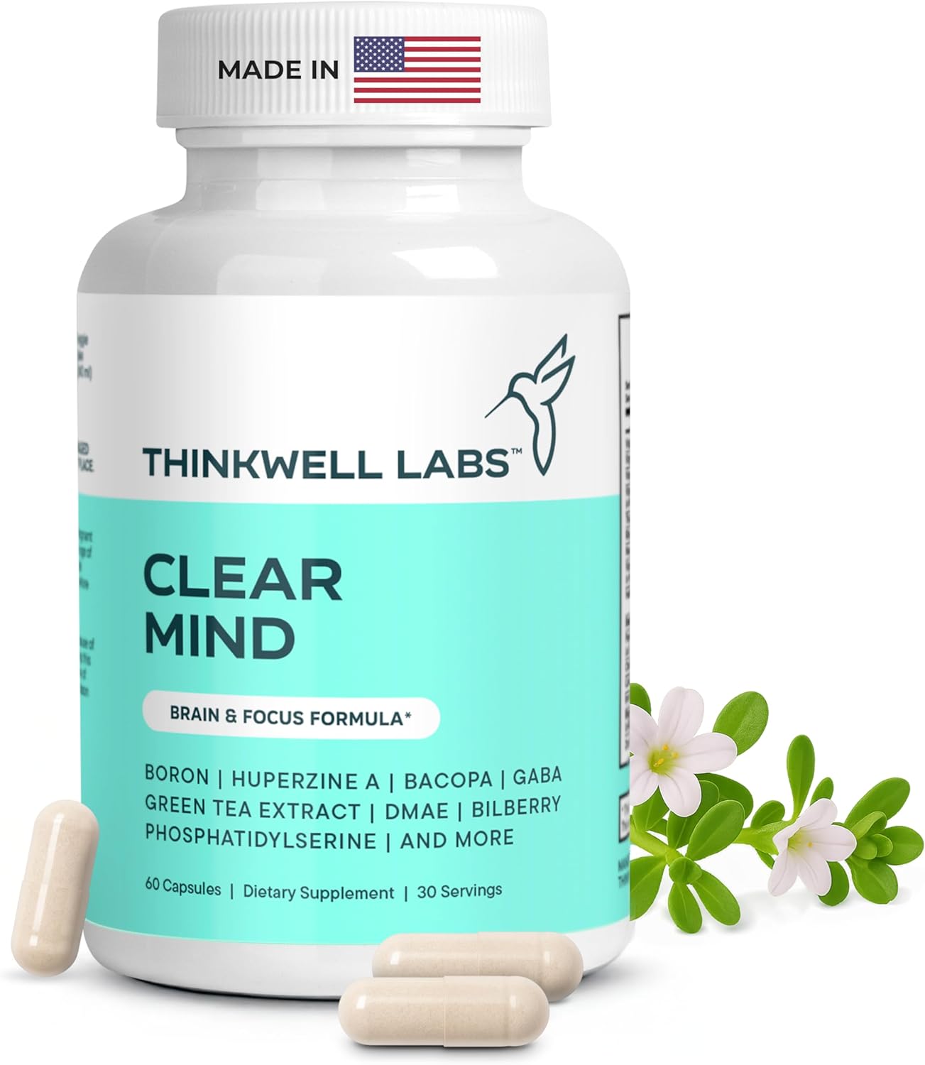 Amazon.com: THINKWELL LABS Brain Supplements for Memory and Focus for ...