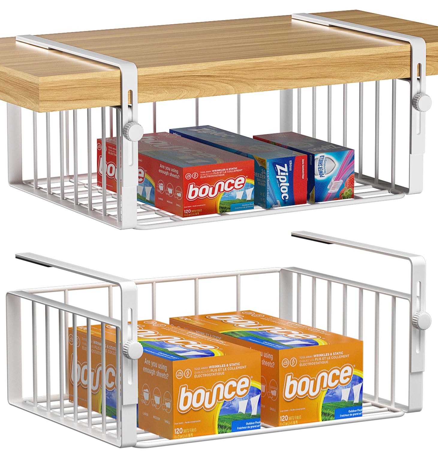 Amazon.com - AmonHouseware 2Pack Under Shelf Basket Organizer ...