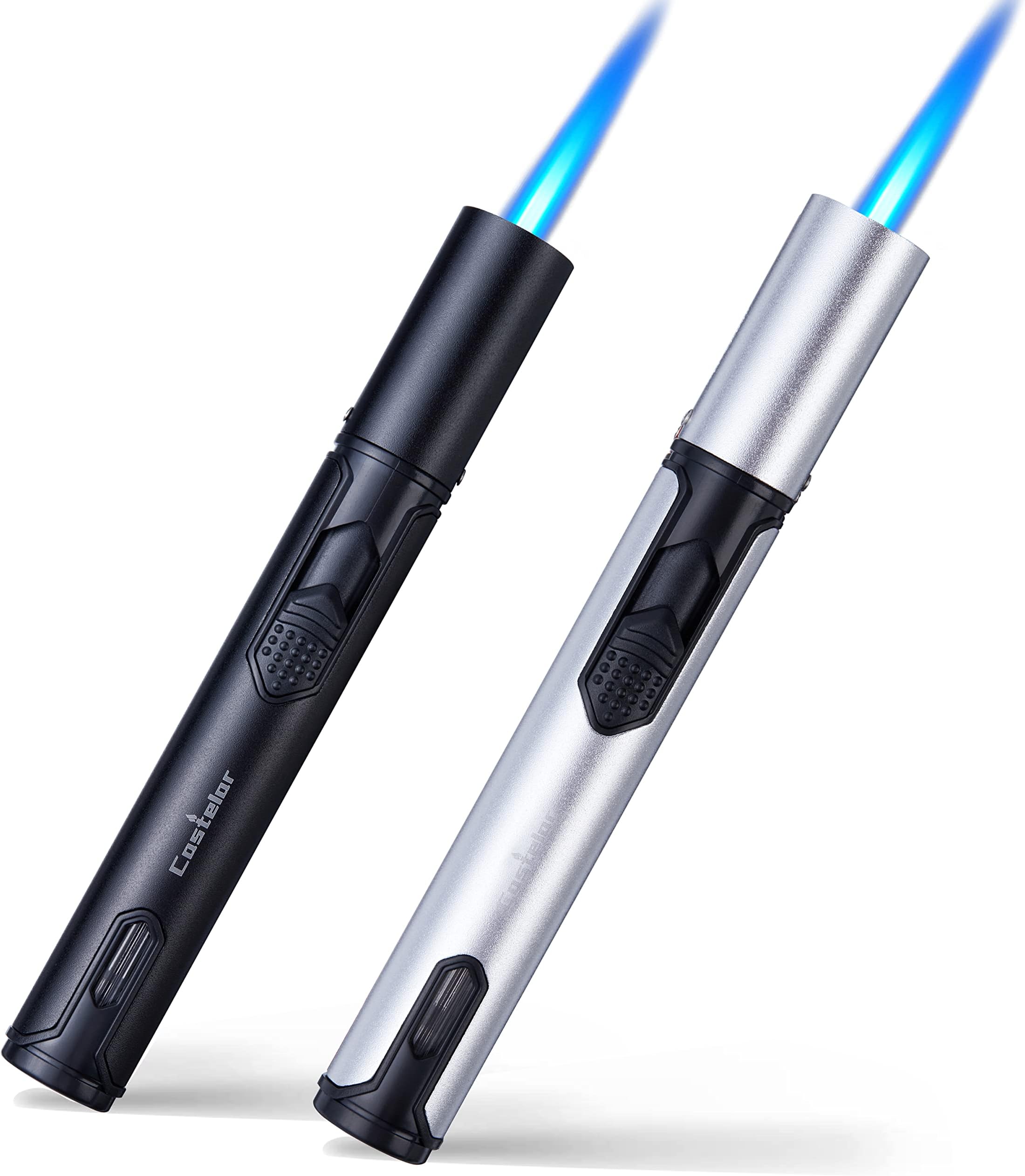 Amazon.com: BJZFAA 2 Pack Colorful Black and Silver Lighter Torch Cool ...