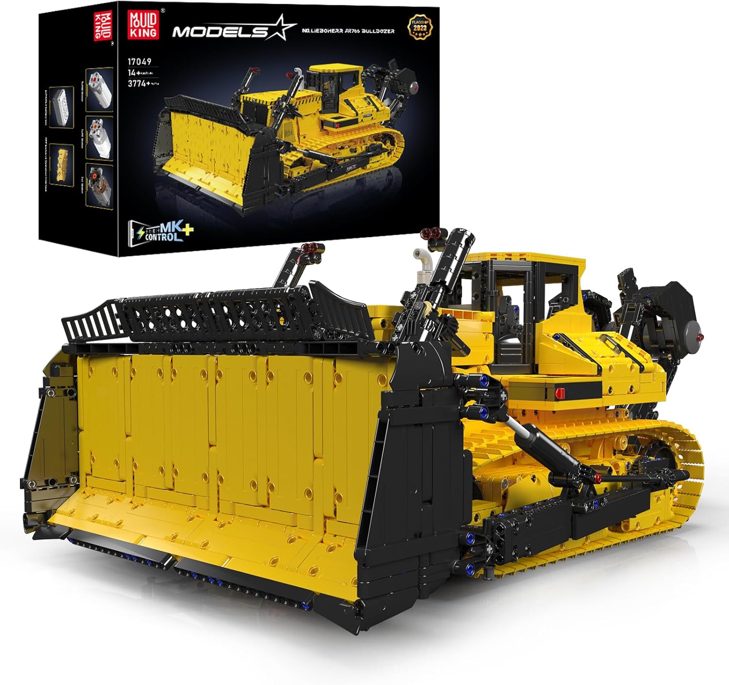 Mould King 17049 App-Controlled Bulldozer Building Blocks, Excavator ...