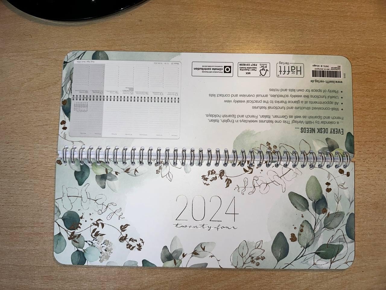 Calendario settimanale internazionale da tavolo 2024 in formato ...