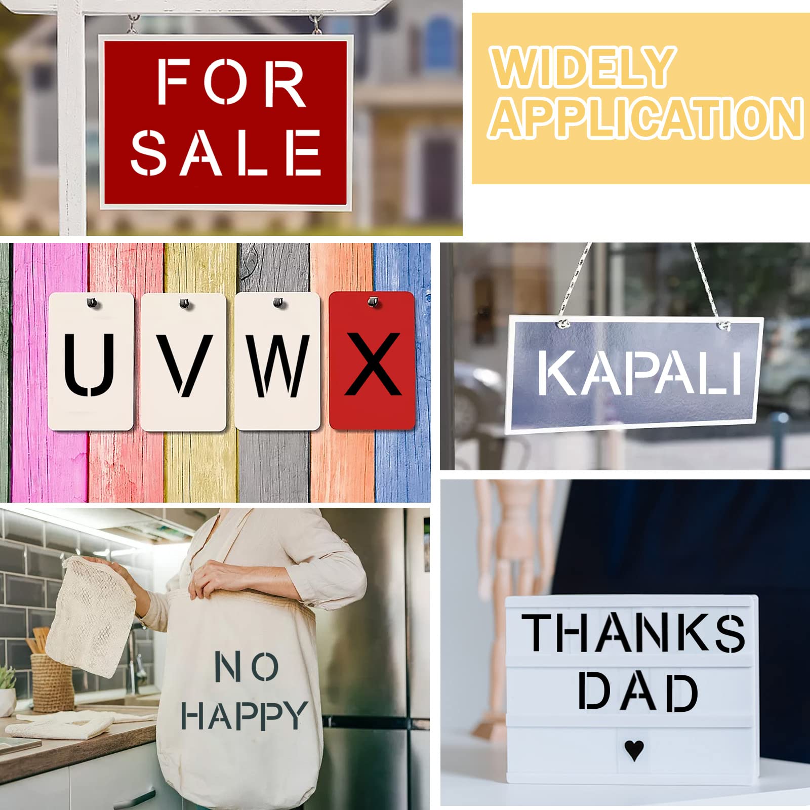 Snapklik.com : 3 Inch Letter Stencils Symbol, 56 Pcs Reusable Numbers ...