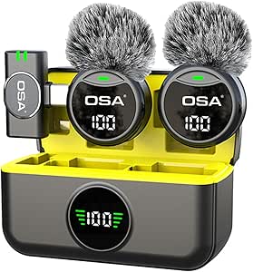 OSA Lavalier Microphone for iPhone15/16 and Android, USB C Mini Lapel ...