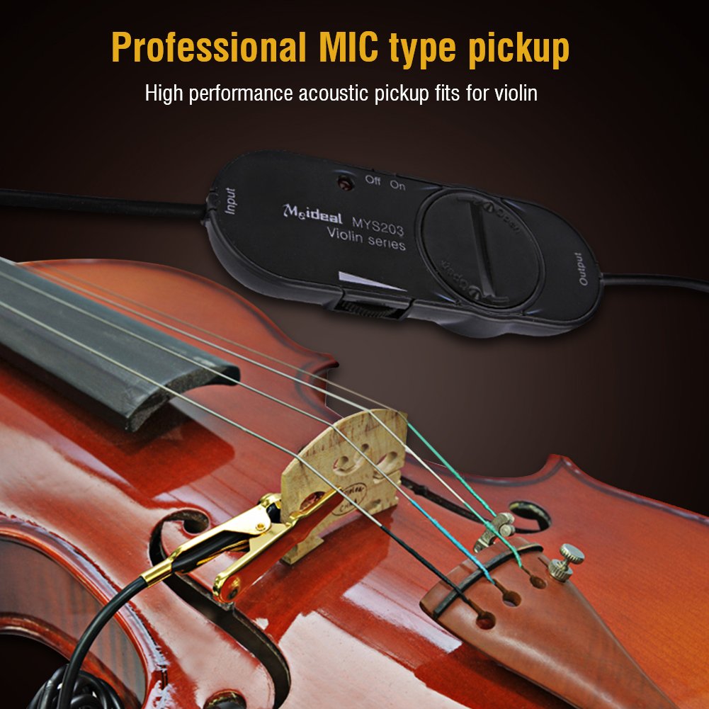 Dilwe Violin Pick Up Professional MIC Violin Pickups Adjustable Volume ...