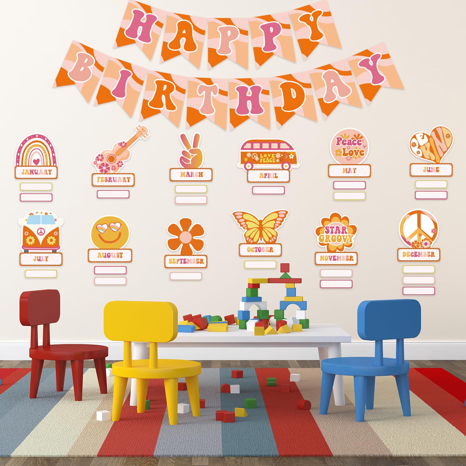 Birthday Board Classroom Happy Birthday Chart Letter A4 Birthday Poster ...