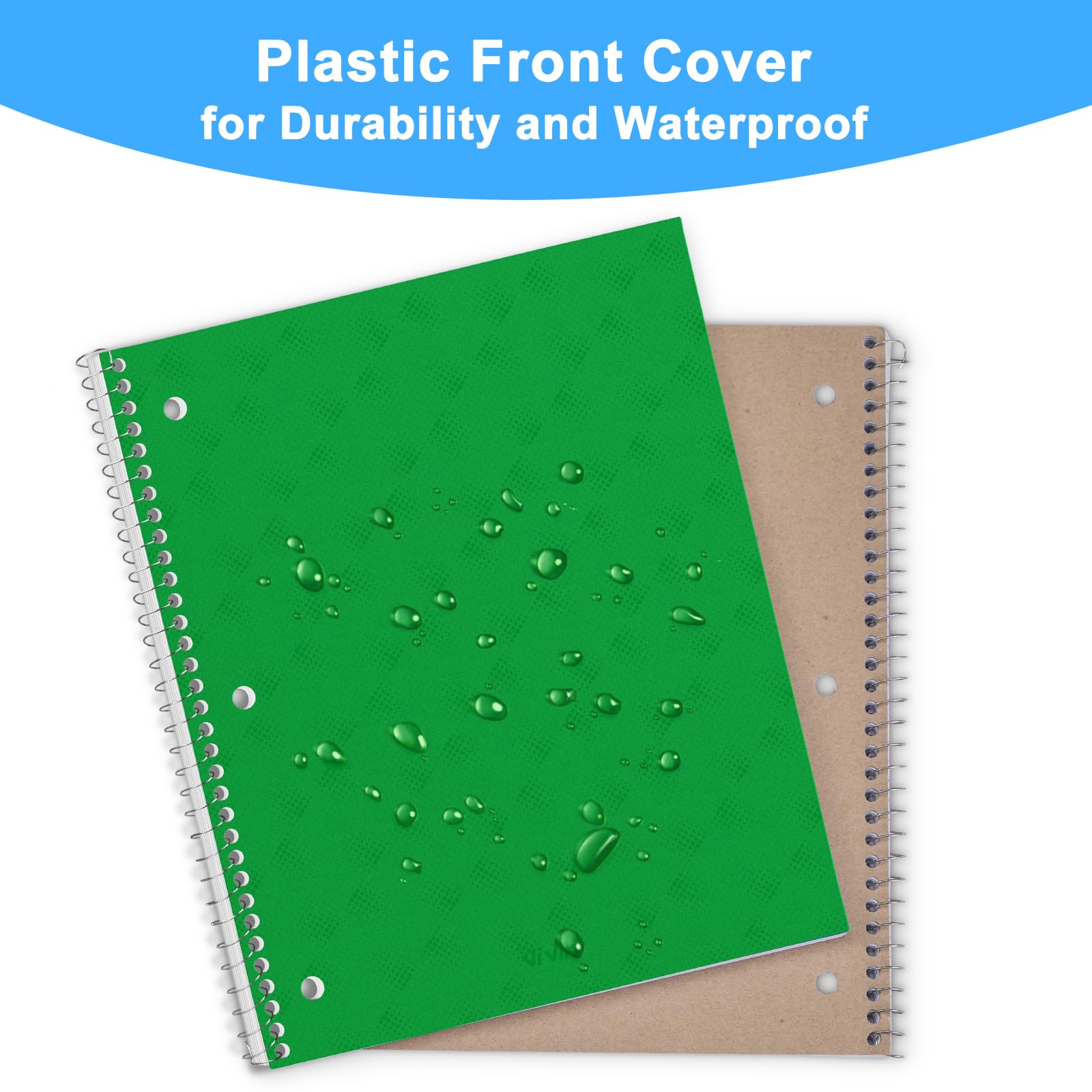 Snapklik.com : Spiral Notebooks 6 Pack, 1 Subject, 8.5" X 10.5 ...