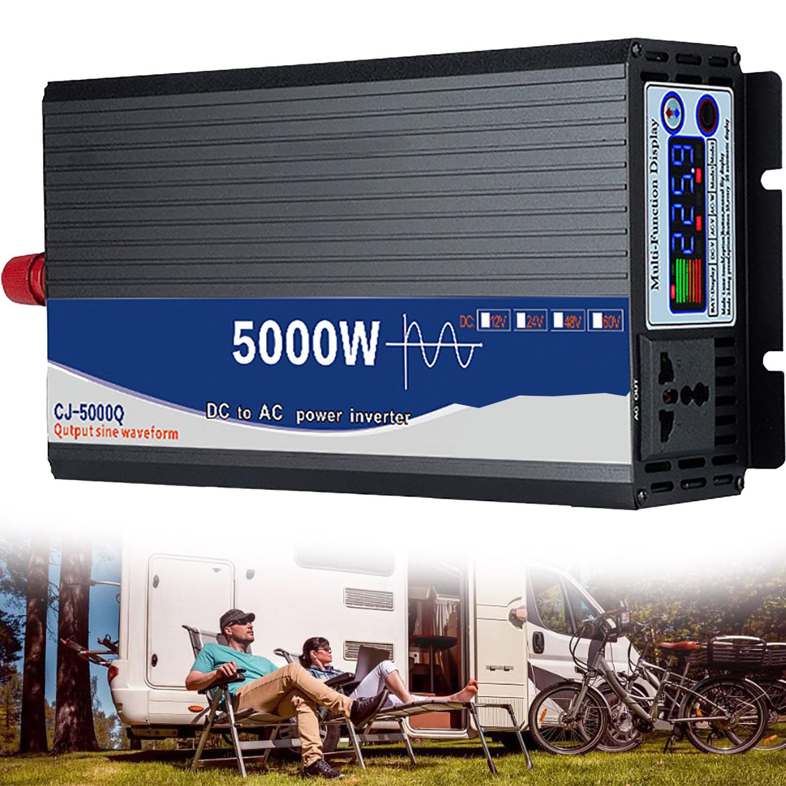 5000W Sump Pump Backup Battery, Pure Sine Wave Inverter with Cooling ...
