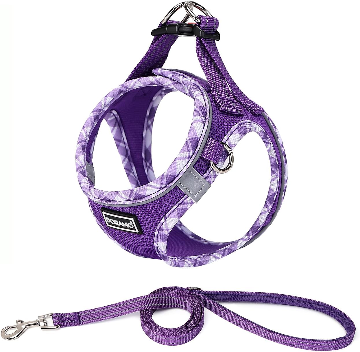 DORAMIO Step-in Dog Harness and Leash Set, No-Chock Soft Mesh ...