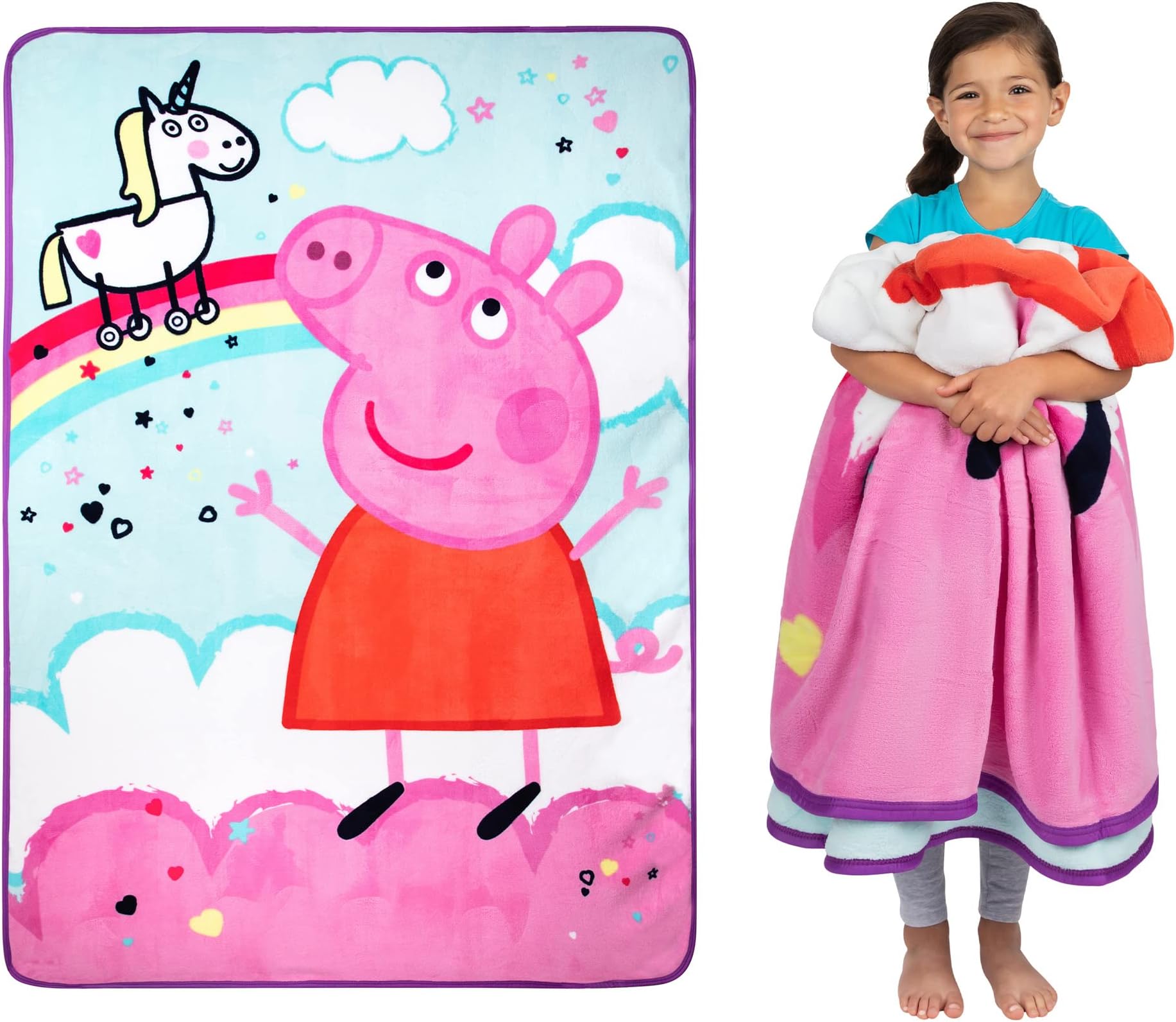 Amazon.com: Peppa Pig Fleece Blanket Set - Bundle with Peppa Pig ...