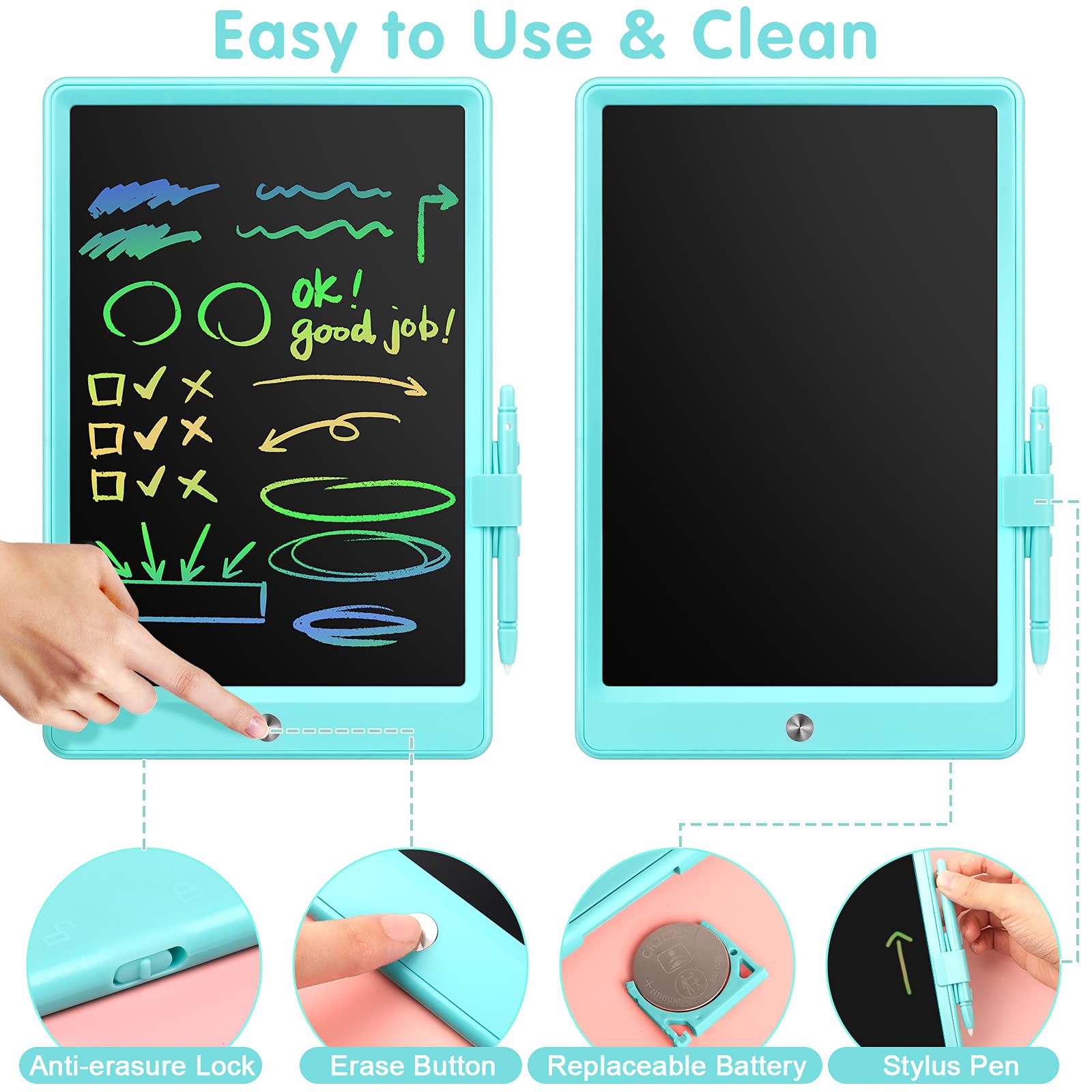 Snapklik.com : LCD Writing Tablet, Toys For Girls Boys 10.5 Inch Doodle ...