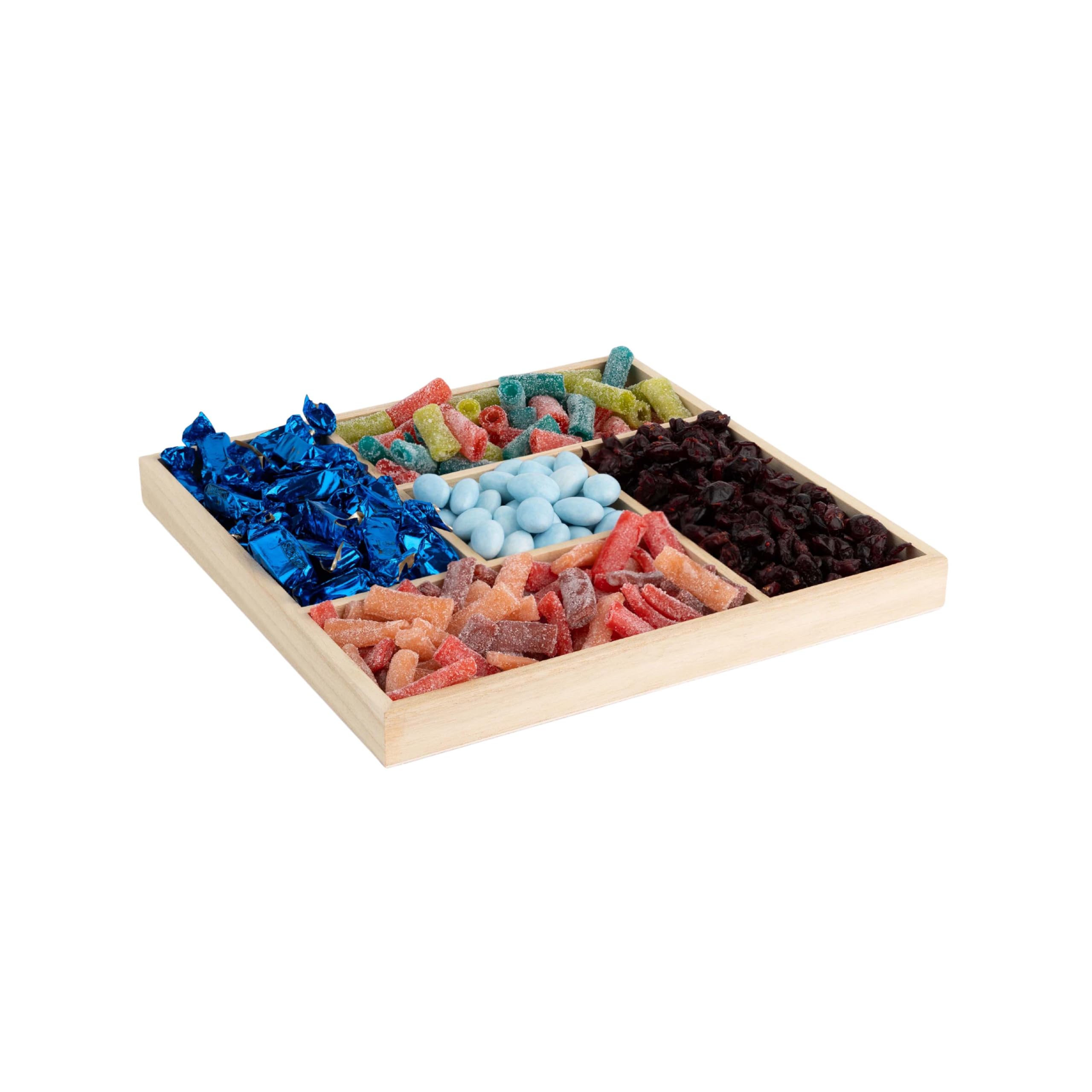 Wooden Trays For Decor Purple Q Crafts Wooden Candy Platter - 10x10 ...