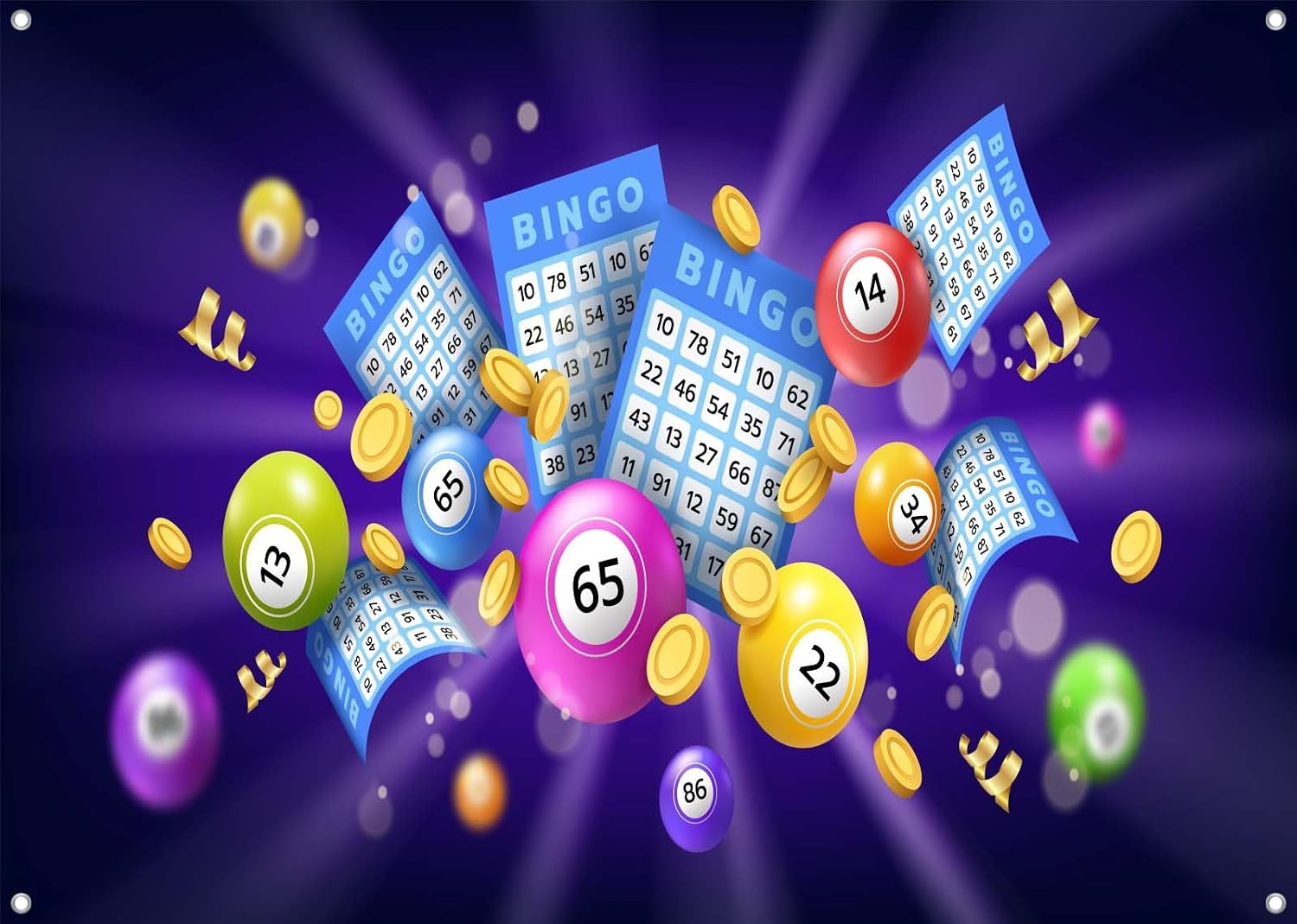 Amazon.com : Gorpic 5x4ft Fabric Bingo Night Backdrops Banner Billiard ...