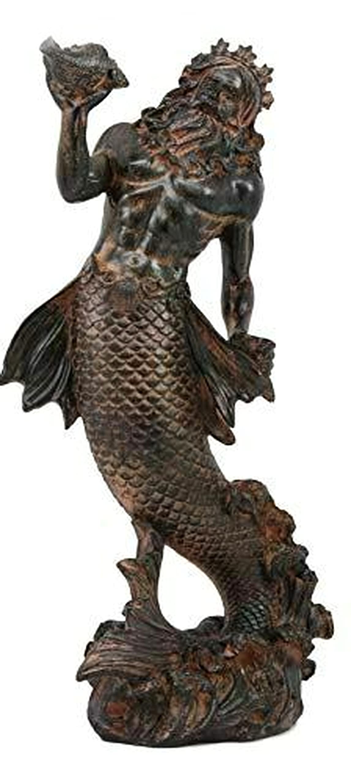 Neptune God Statue Poseidon Greek God Of The Sea Neptune Bronze Color