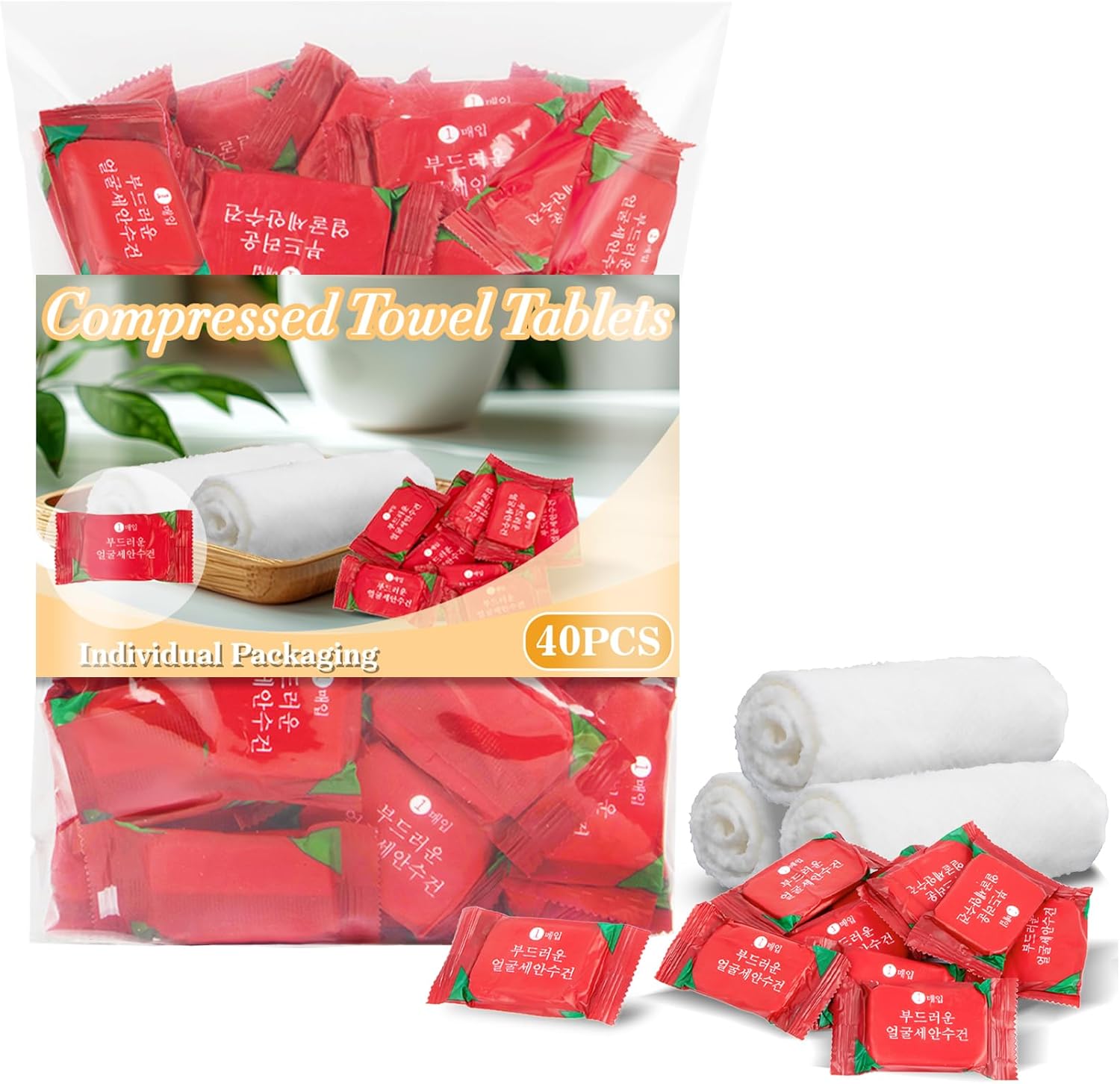 Amazon.com: RAINFLOW Compressed Towel Tablets - 40 PCS Travel Towel ...