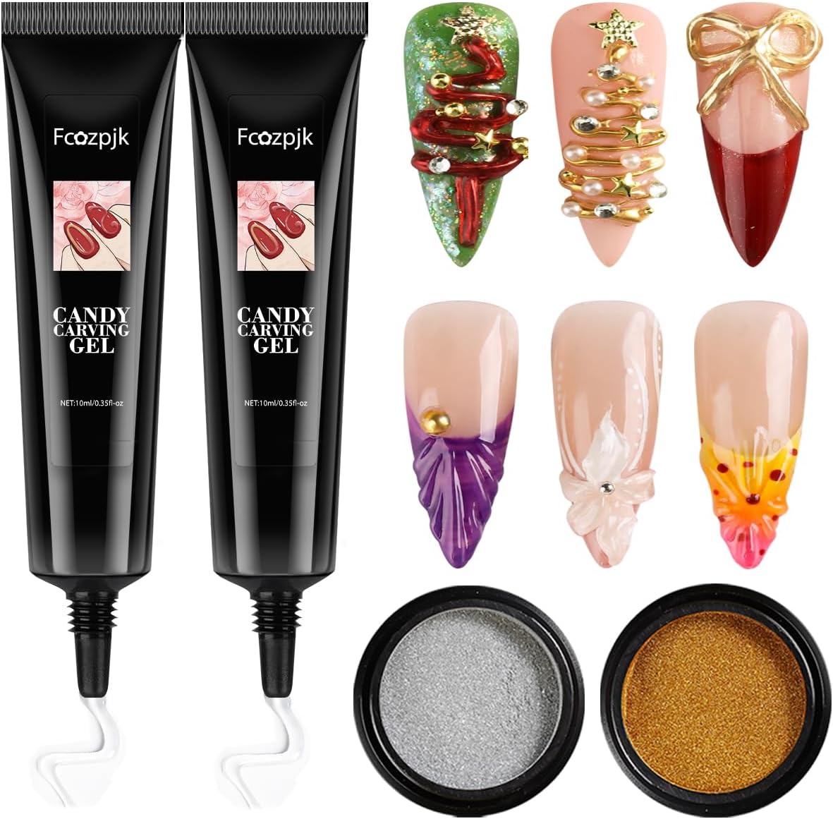 Amazon.com : SUPWEE White Sculpting Gel for Nail Art 3D Nail Art Gel ...