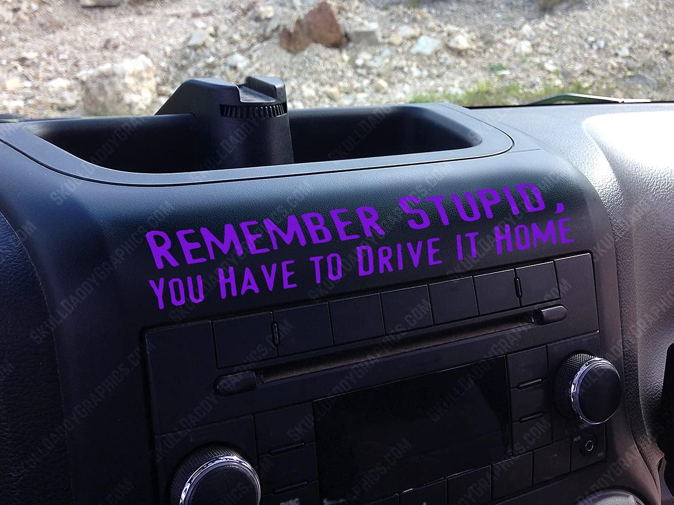 Amazon.com: Skull Daddy Graphics Remember Stupid You Have to Drive This ...