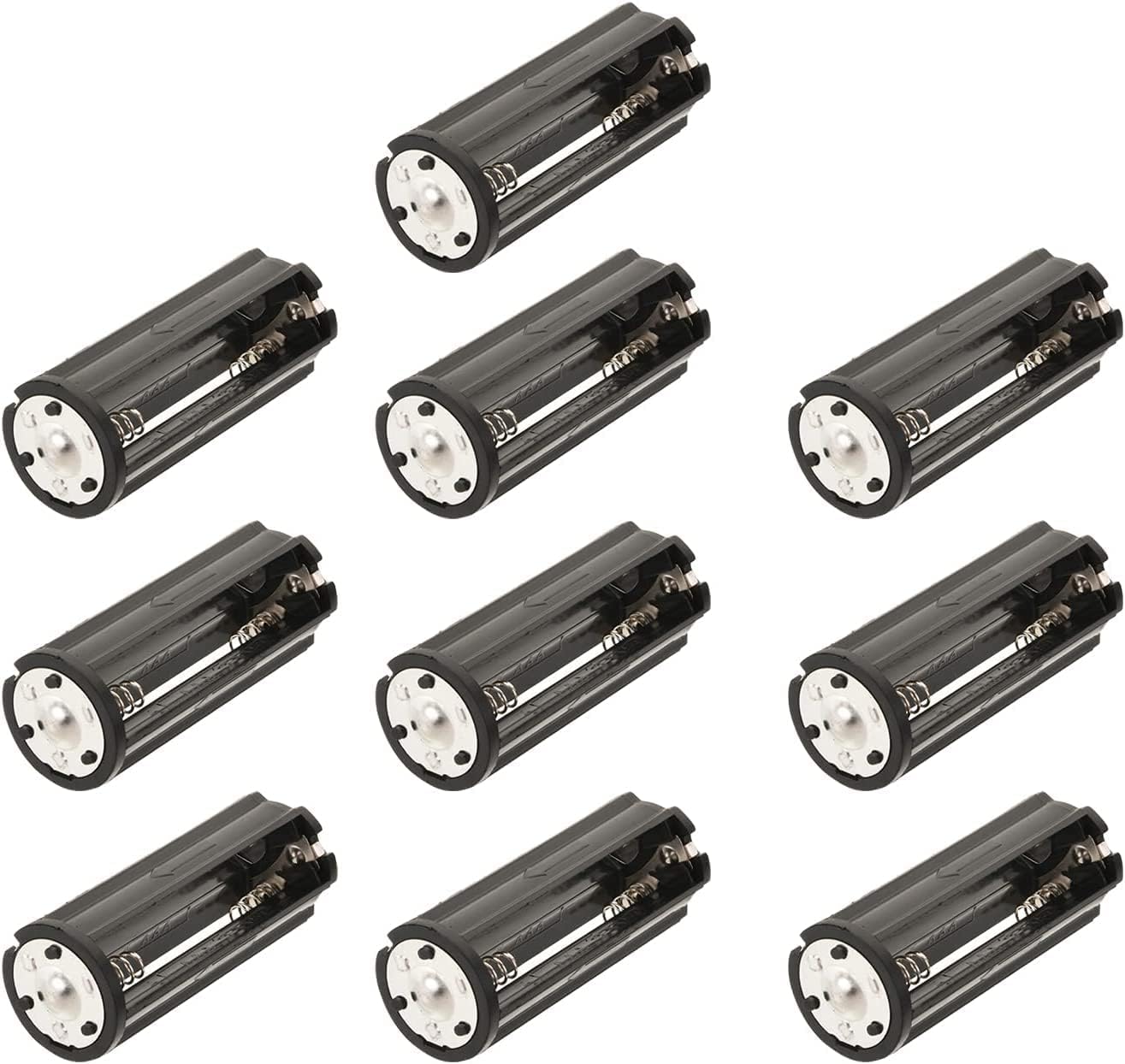 Amazon.com: 2Pcs Black Battery Holder Cylindrical Storage Case Adapter ...