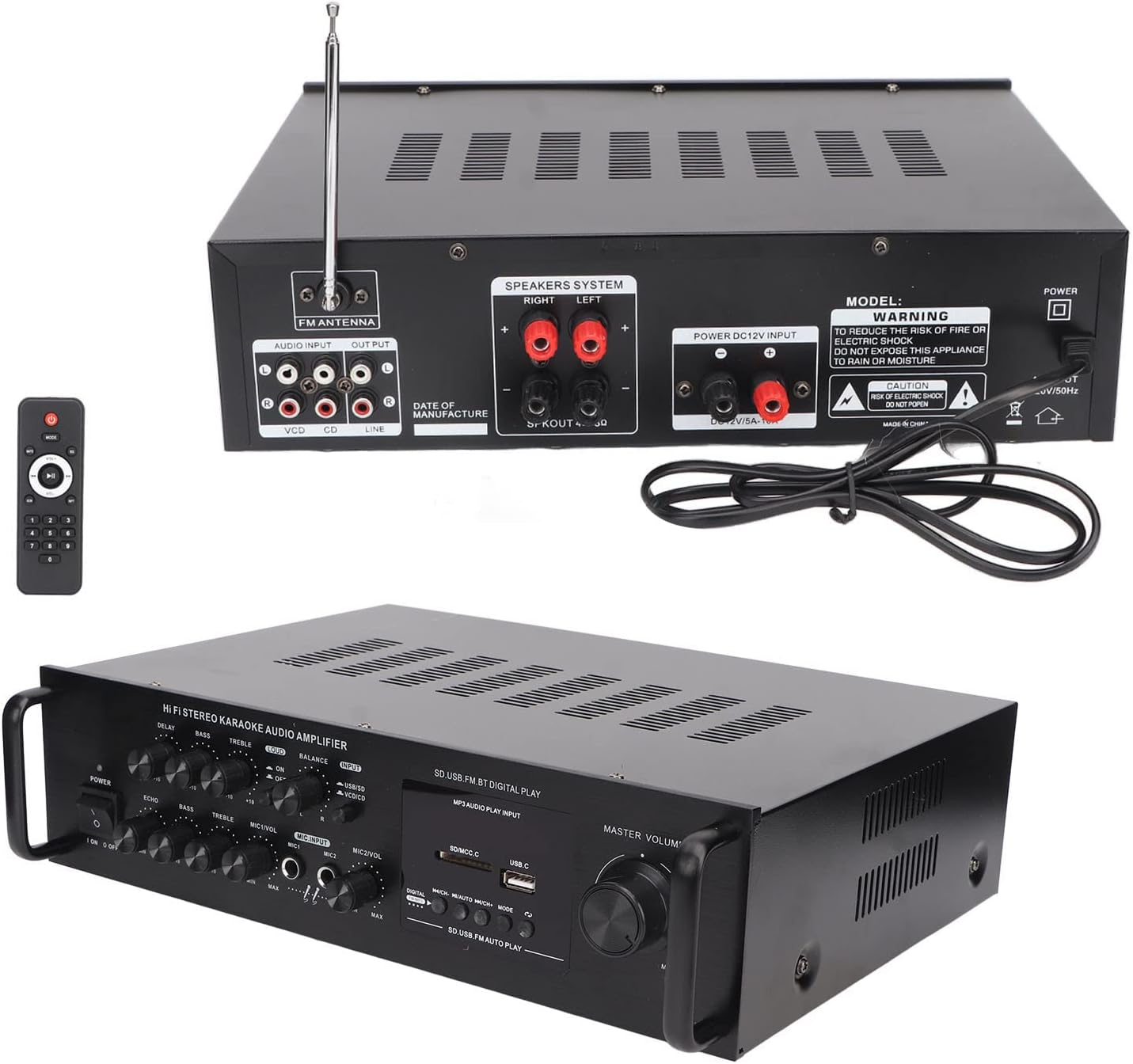 Amazon.com: 5.0 Stereo Audio Amplifier with DVD and AUX Inputs ...