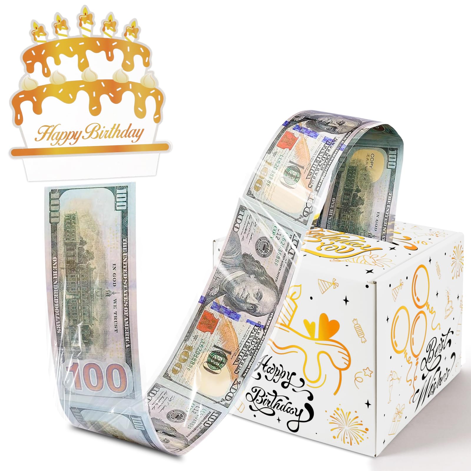Amazon.com: Konsait Birthday Money Pull Box, Surprise Happy Birthday ...