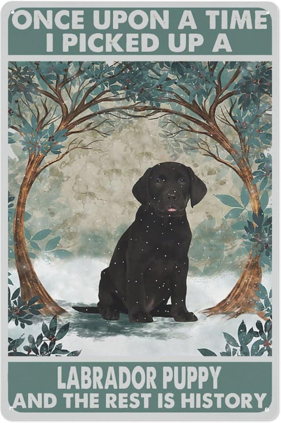 Amazon.com: Vintage Labrador Metal Wall Art - Once Upon A Time Picked ...