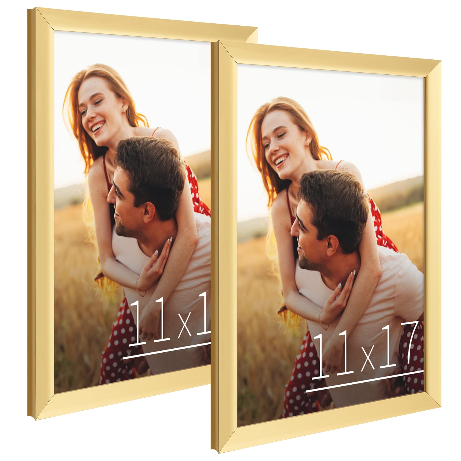 Amazon.com: KSROECUD 11x17 Poster Frame Set of 2 with High Definition ...