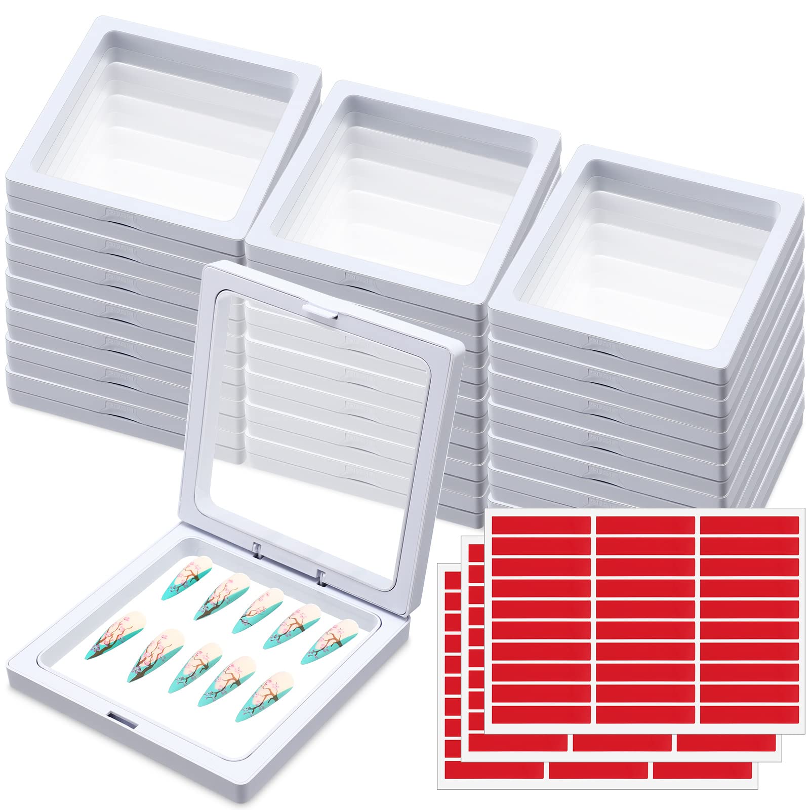 Amazon.com: meekoo 30 Pcs Press on Nail Packaging Box with 90 Pcs ...