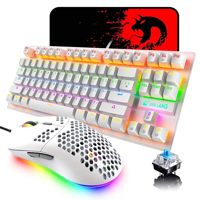 Amazon.in: Buy FELICON Gaming Keyboard Set Blue Axis K2 Mechanical ...