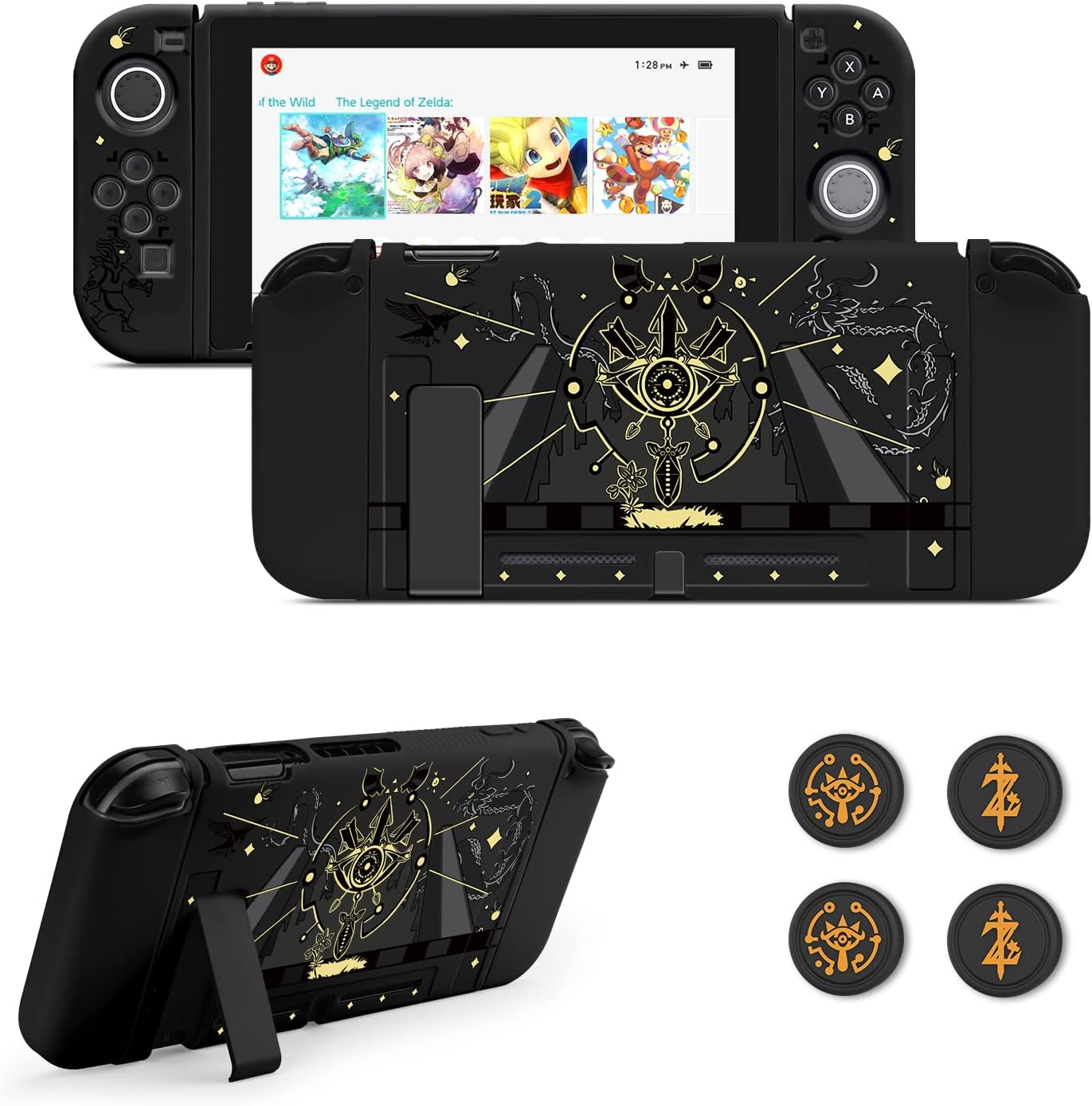 JINGDU Switch Protective Case for Nintendo Switch NS, Dockable Soft TPU ...