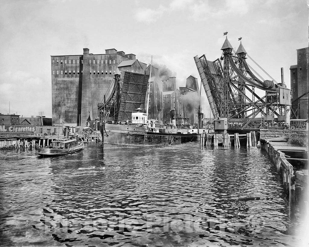 Amazon.com: Restored Black & White Photo - Historic Buffalo, New York ...
