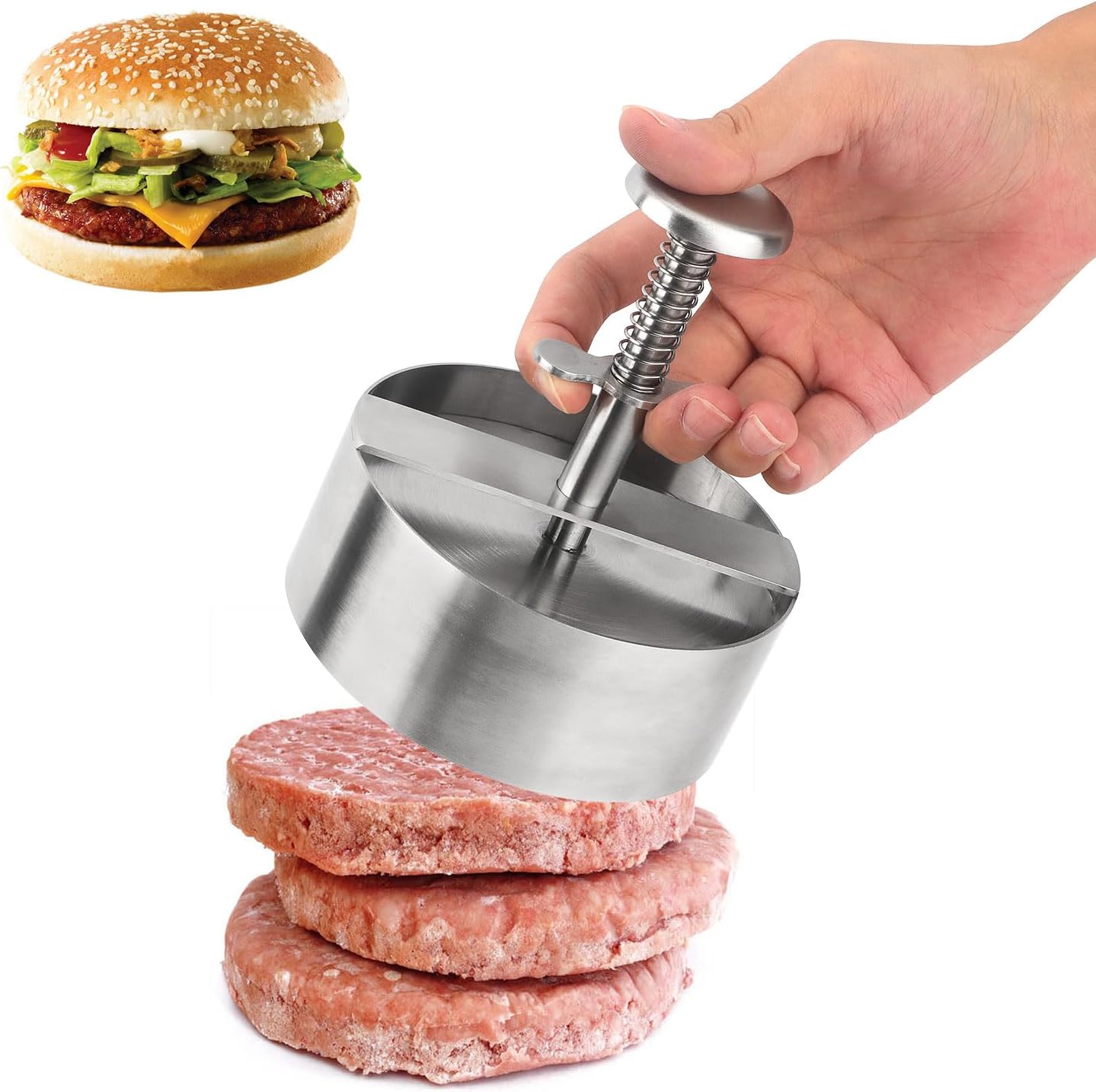 Amazon.com: HomeEase Burger Press, Hamburger Patty Maker, Non Stick ...