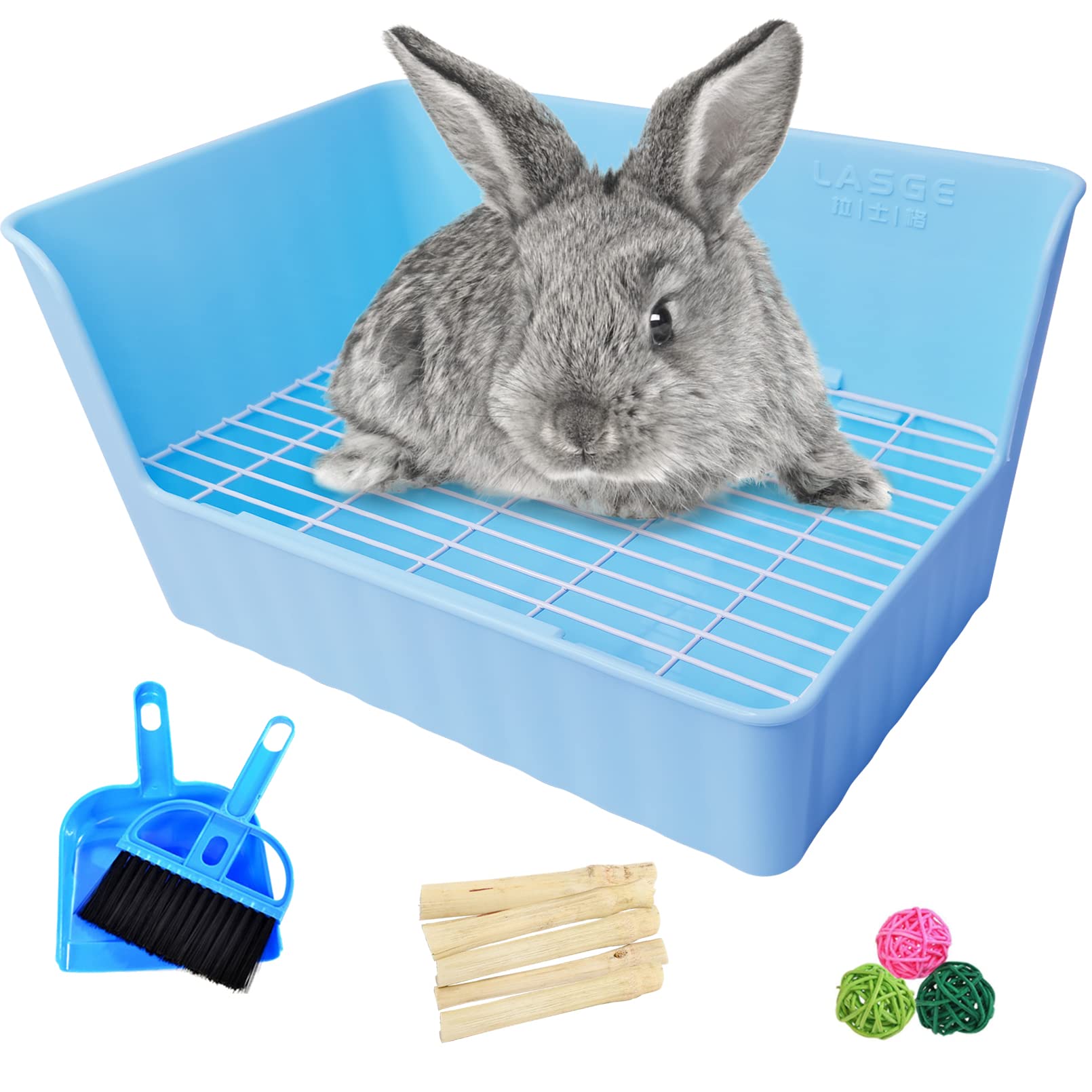 Hamiledyirabbit Litter Pets Box Toilet Plastic Square Rabbit Cage Potty ...