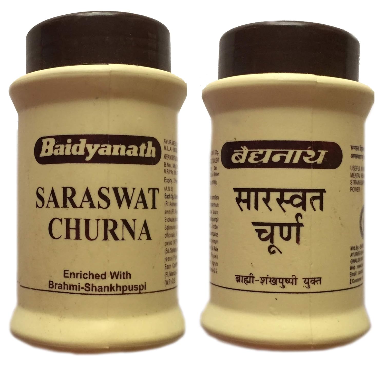 Buy Baidyanath Asli Ayurved Saraswat Churna Pack Of 2 (60 Gm. Each ...
