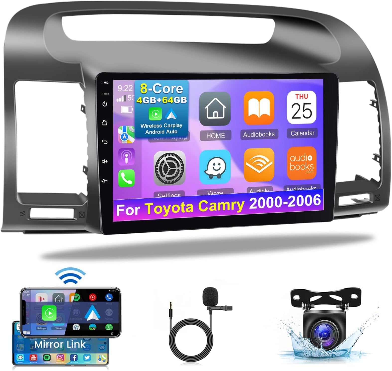 Amazon.com: [2+64G] Car Radio for Toyota Highlander 2009-2014 ...