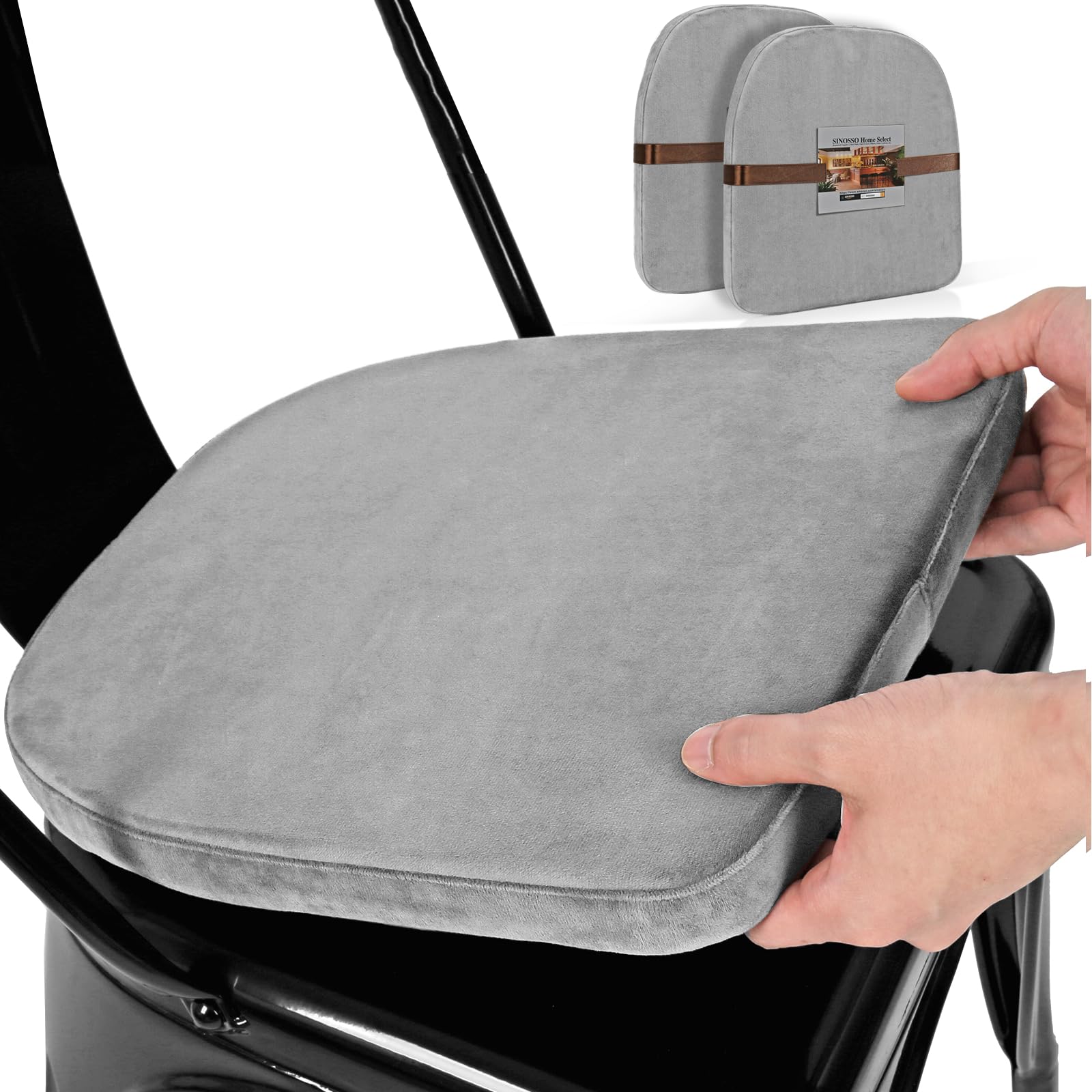 Amazon.com: SINOSSO Velvet Magnetic 14" Metal Chair Cushions Set of 2 ...