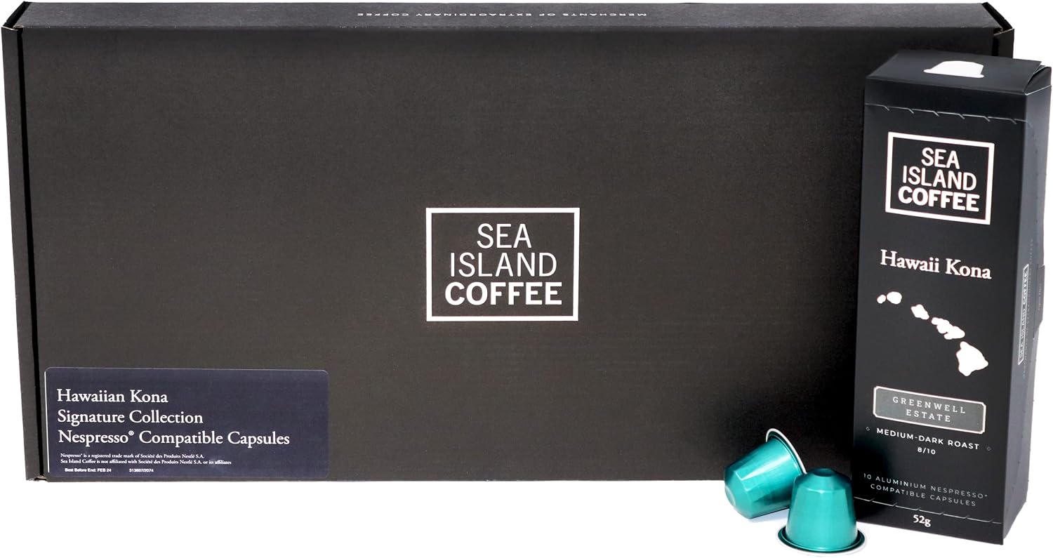 Hawaii Kona, Medium/Dark Roast - Nespresso Compatible Pods | Sea Island ...