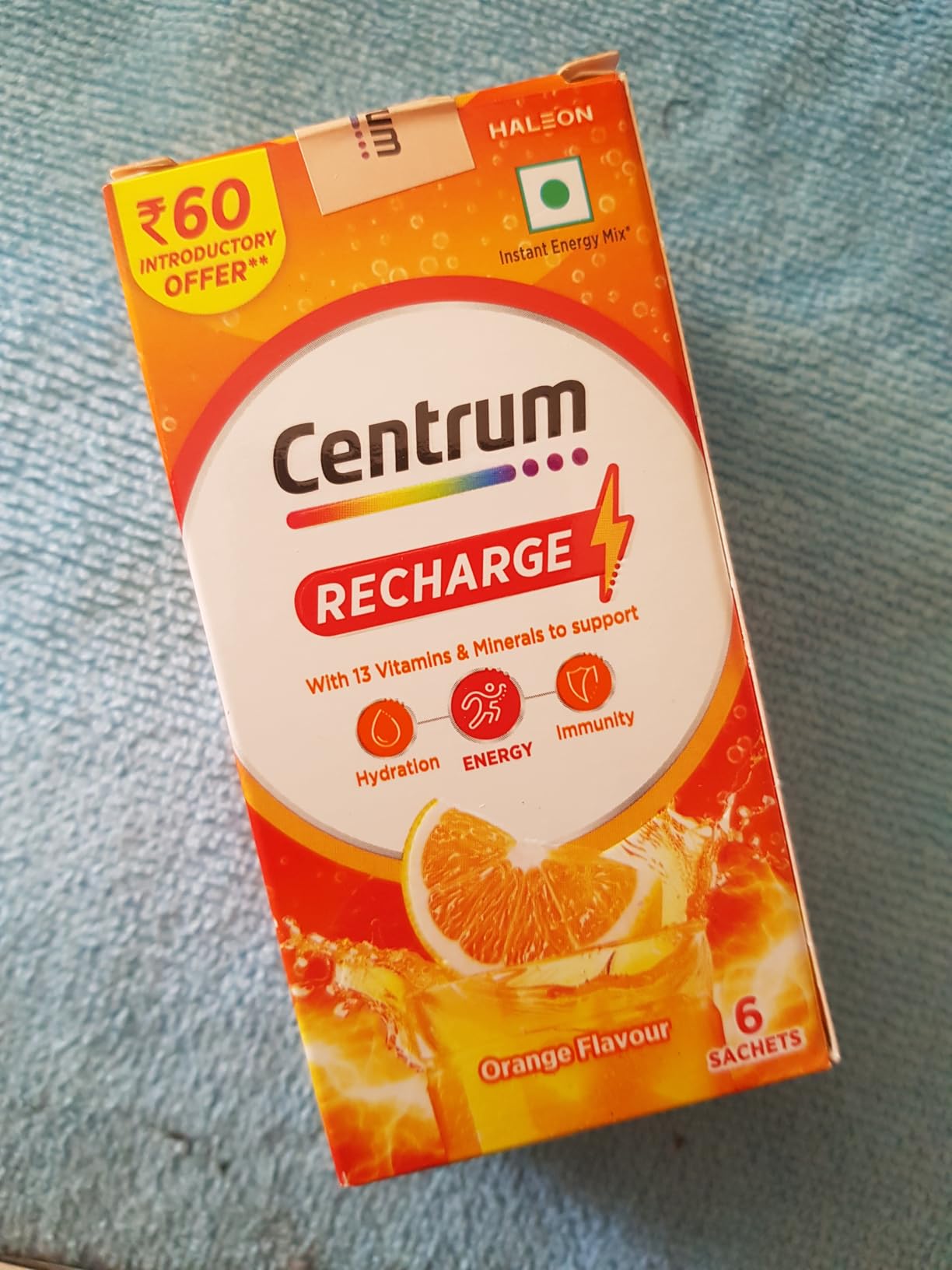 Buy Centrum Recharge: Tasty Orange Flavoured Powder Drink Mix | No ...