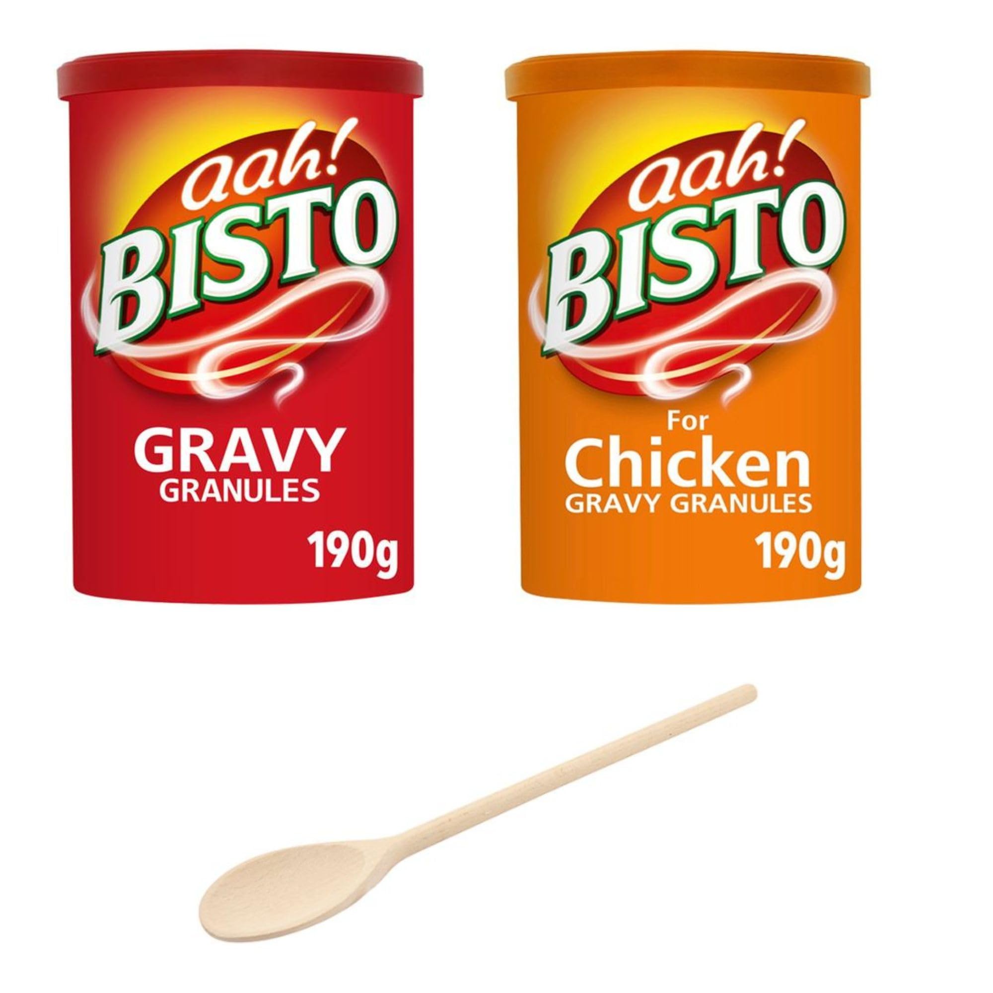 Bisto Gravy Granules Set - Chicken & Beef Flavours with Beech Wooden ...