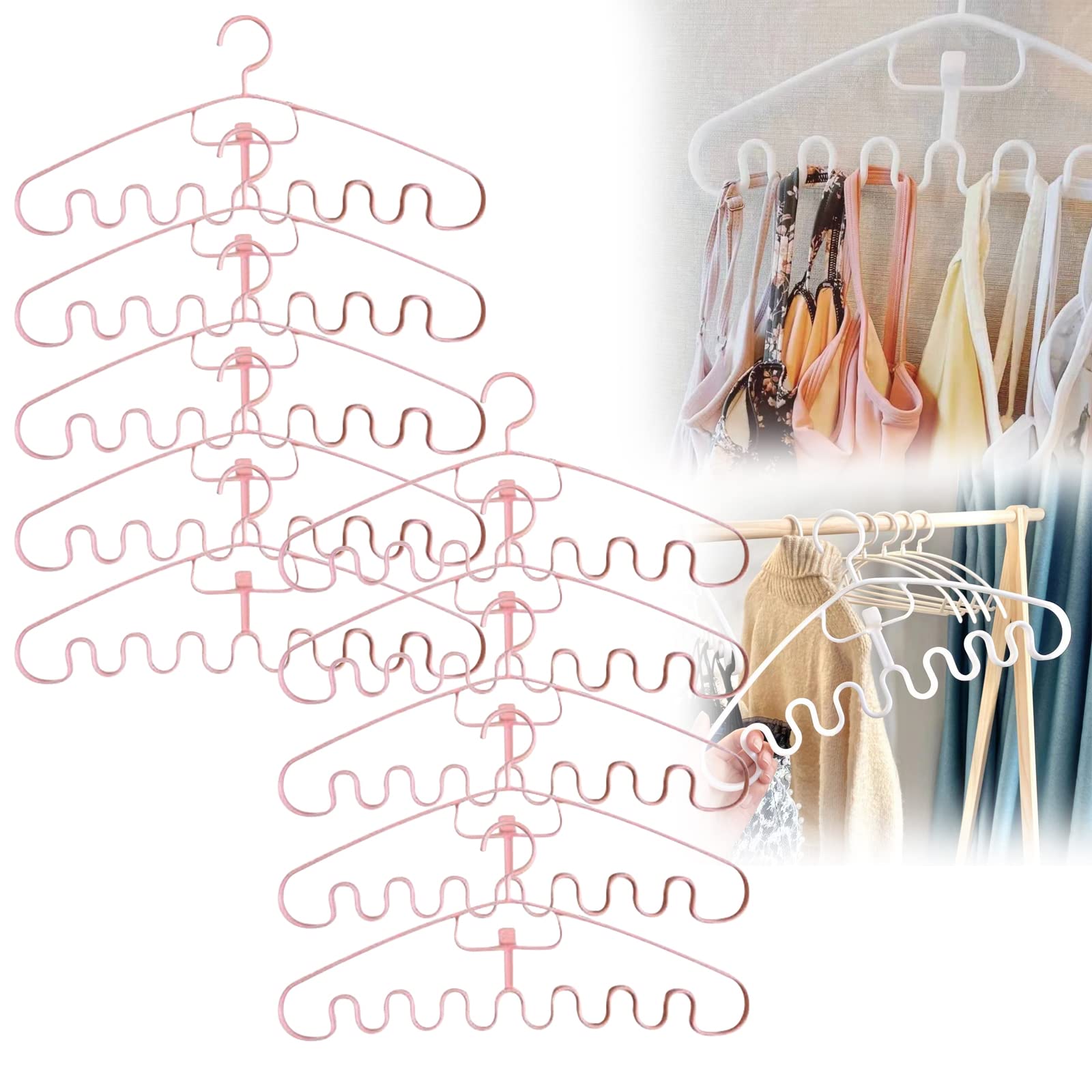 Amazon.com: 10PCS Wave Pattern Stackable Hanger: 8 Slots ...
