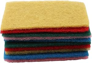 Amazon.com: Hi-Unique UINKE 10 Pcs Mixed Colors Scrub Scouring Sponge ...